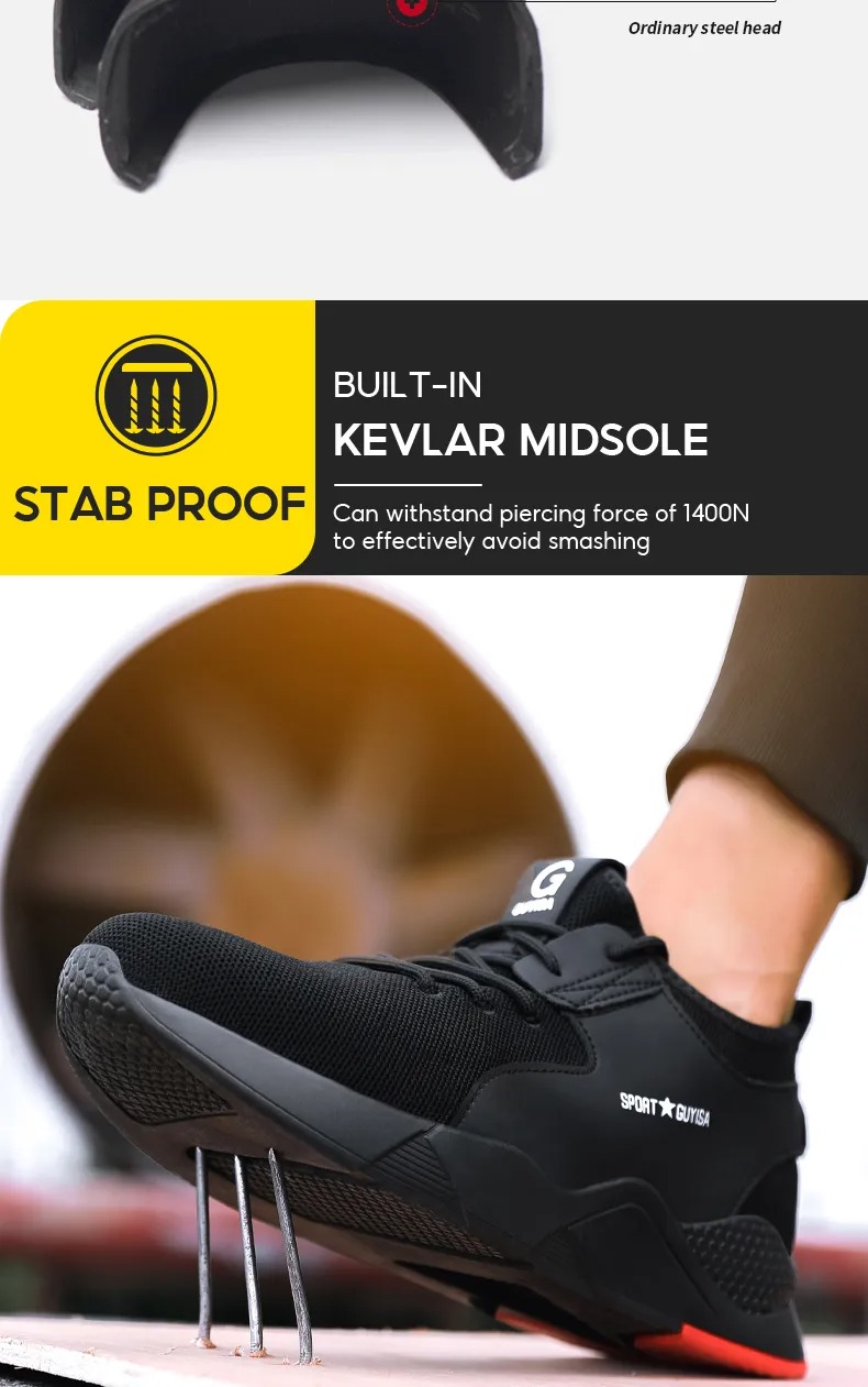 Breathable Steel Toe Safety Shoes - Wily Bear